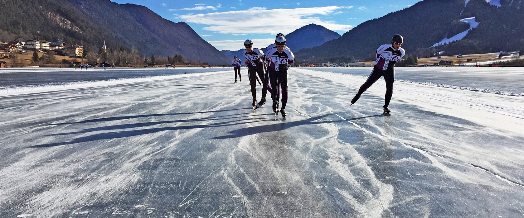 Schaatsen op de Weissensee voor kinderen in Namibie